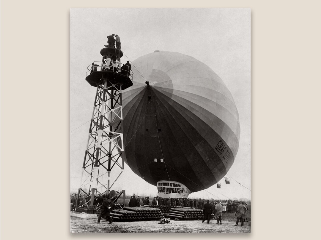 Graf Zeppelin Print: Restored Vintage Airship Sepia Photo - Etsy