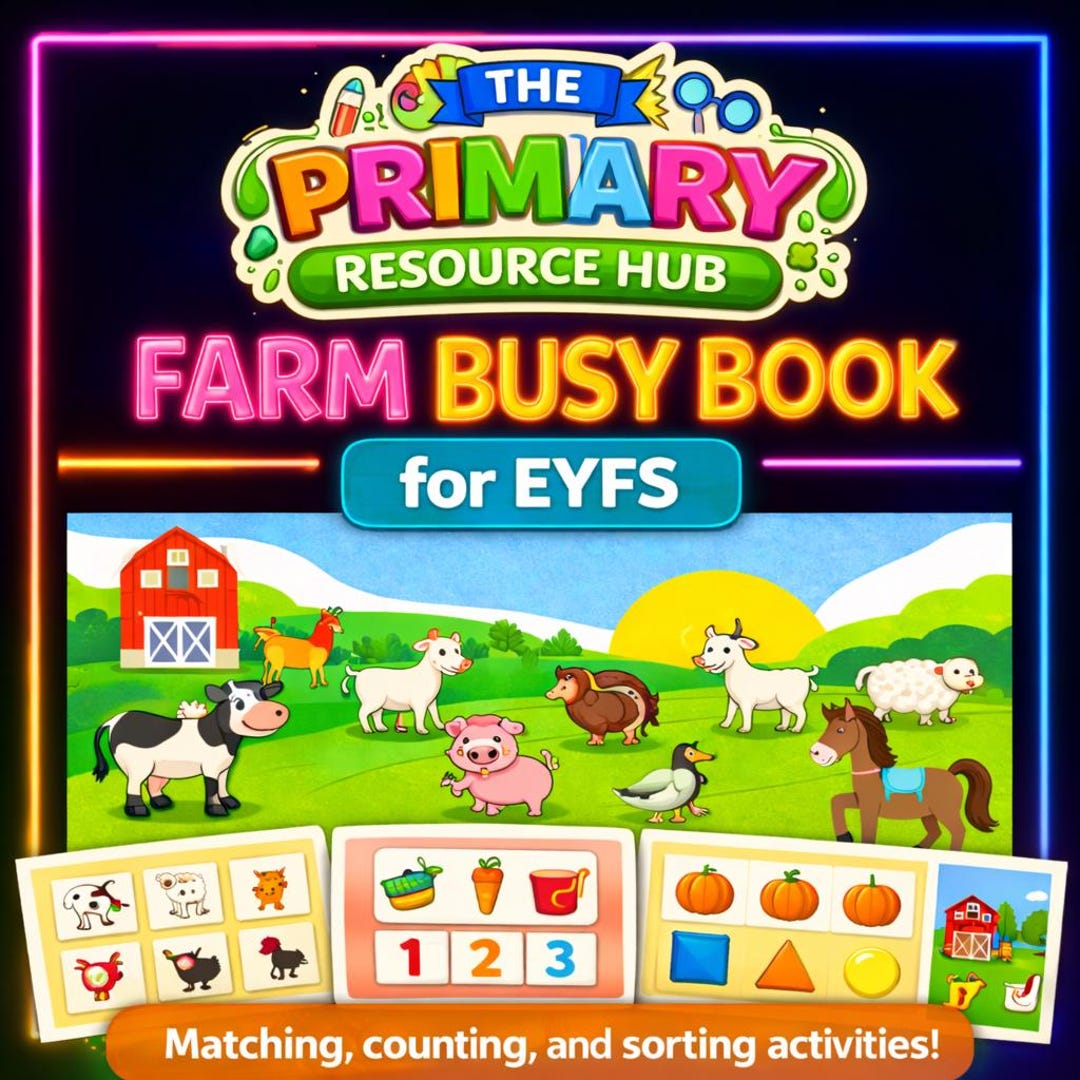 Farm Busy Book | EYFS Hands-on Activities - Etsy