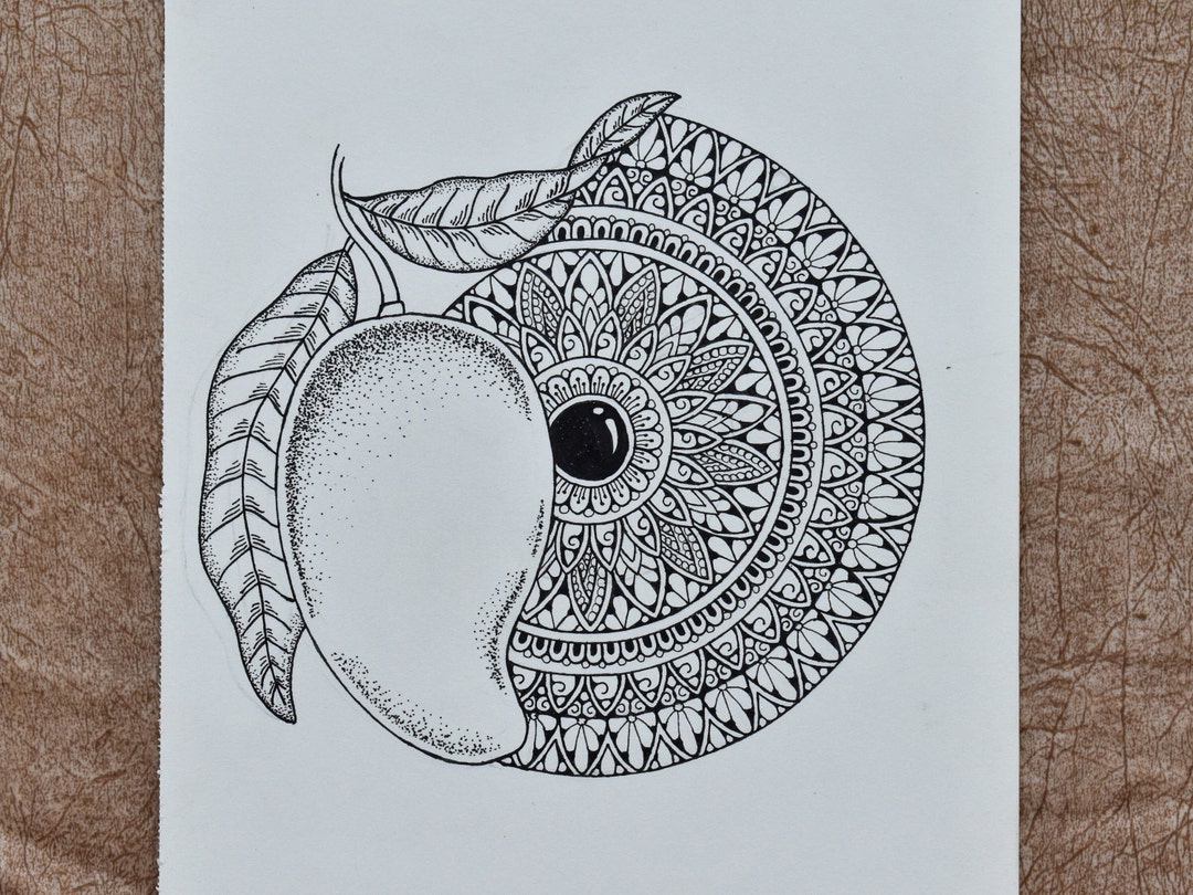 Mango Mandala Art Print - Etsy