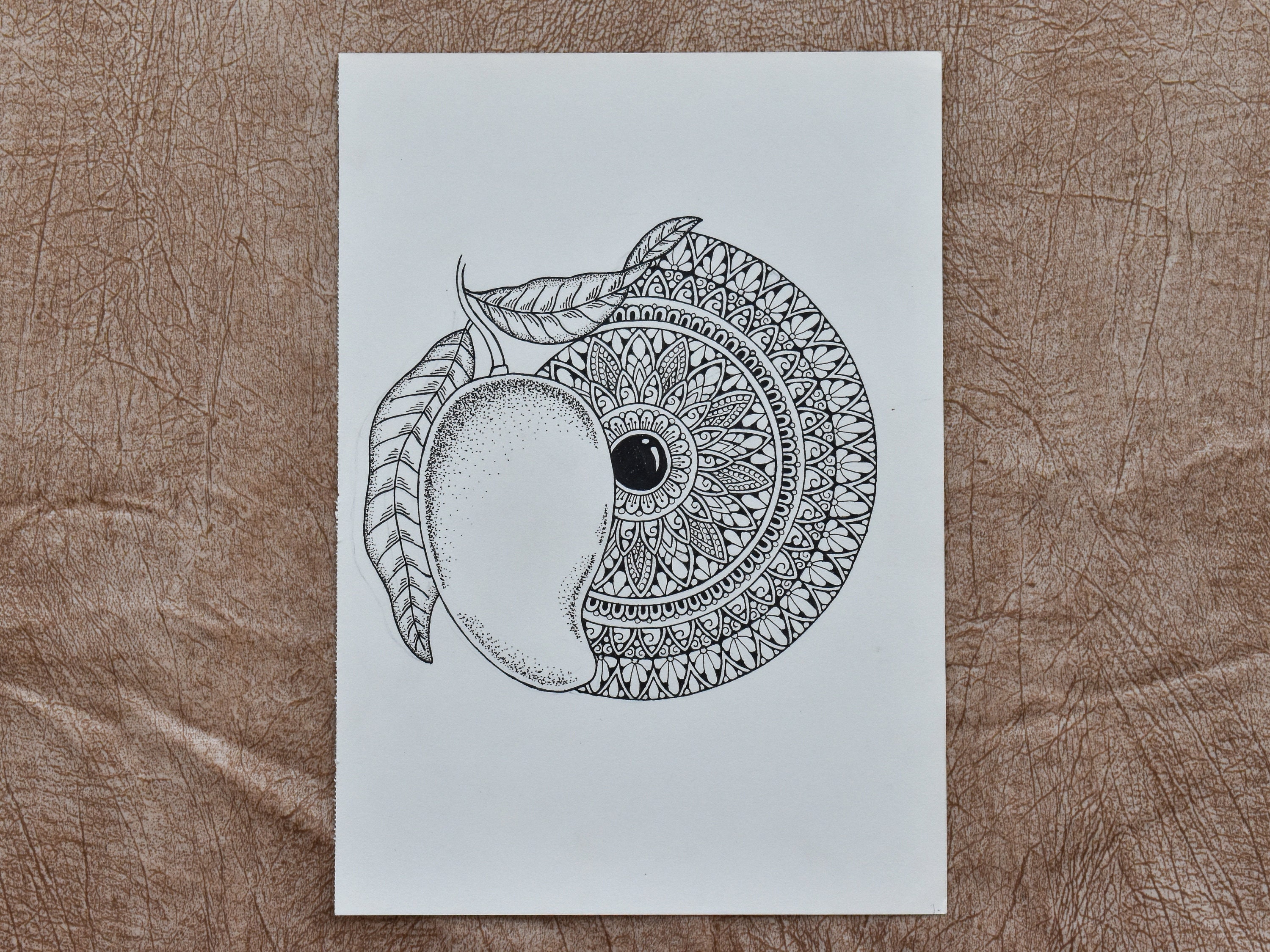 Mango Mandala Art Print - Etsy