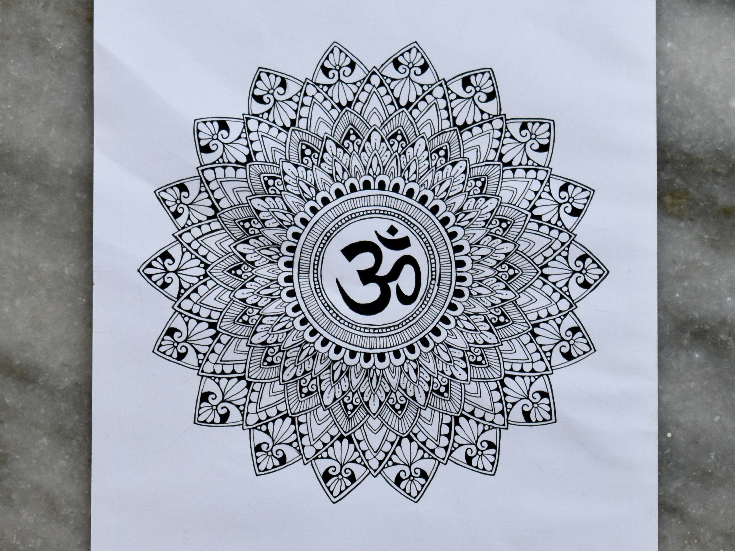 OM Mandala Art Print - Etsy