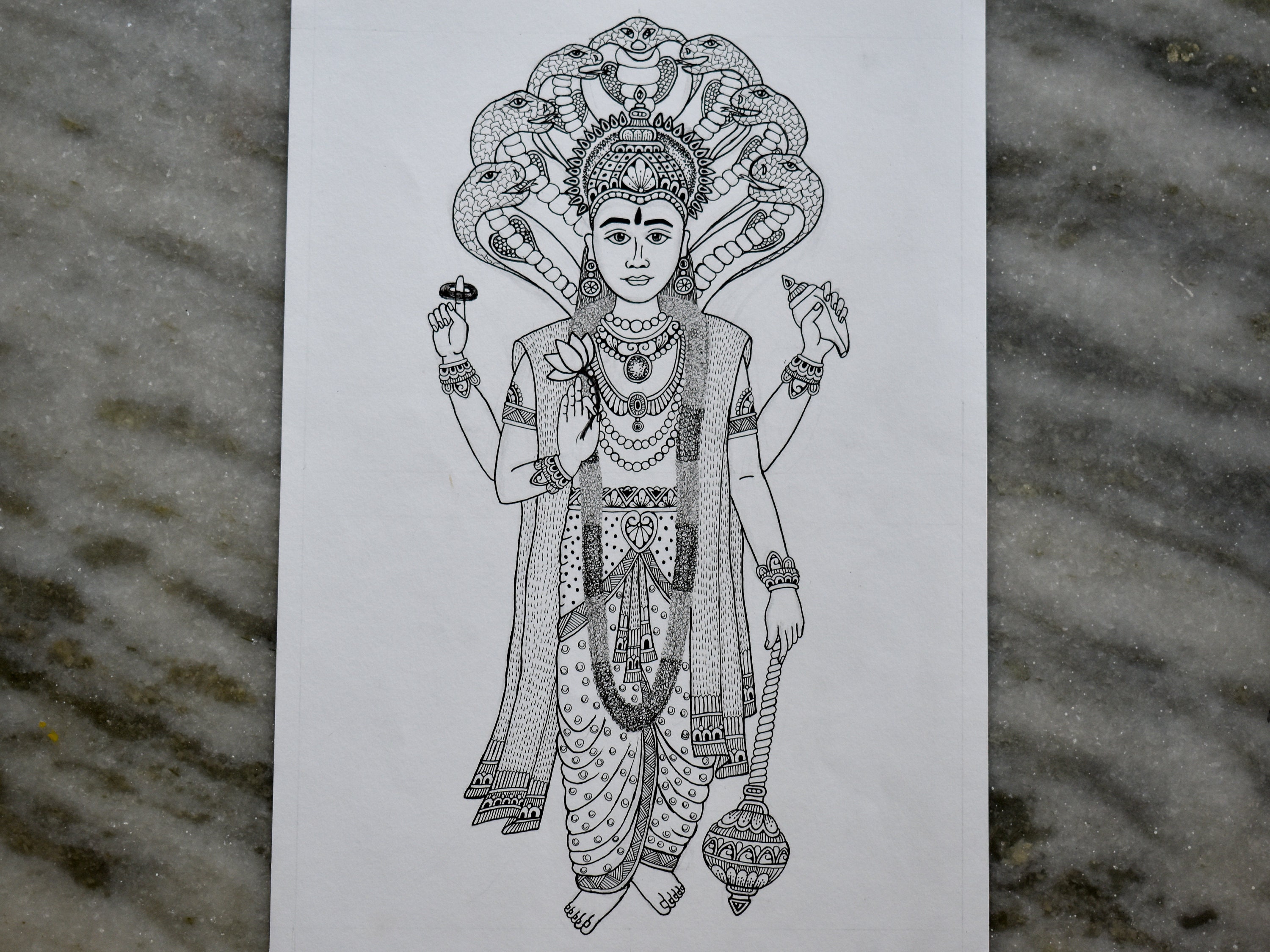 Lord Vishnu Art Print - Etsy