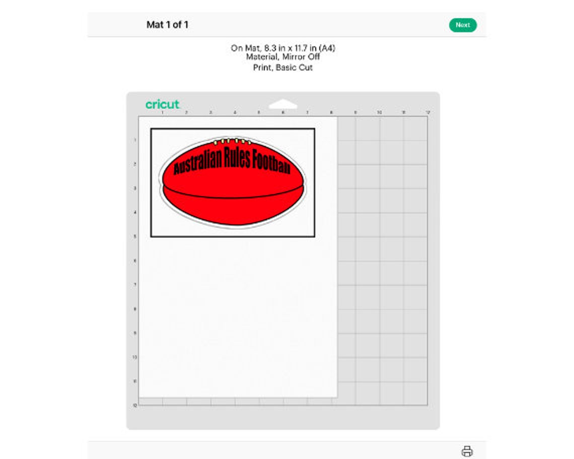 Printable Football Sticker, DIY, Australian Rules Football, AFL, Footy ...