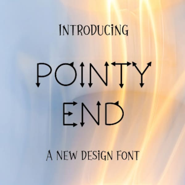 Pointy Font - Etsy