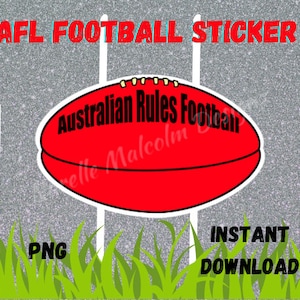Printable Football Sticker, DIY, Australian Rules Football, AFL, Footy ...