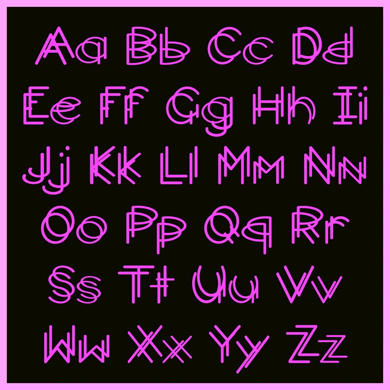 FONT, Double Vision Font, Craft Font, Advertising Font, New Font - Etsy