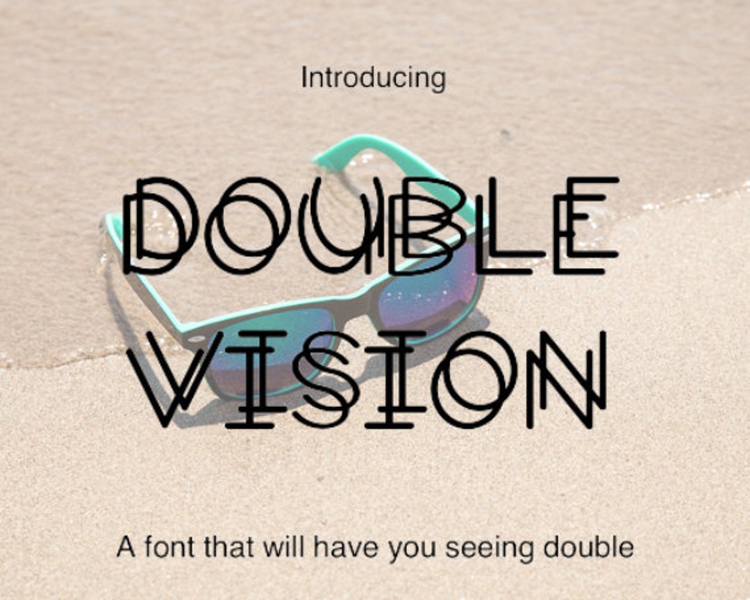 FONT, Double Vision Font, Craft Font, Advertising Font, New Font - Etsy