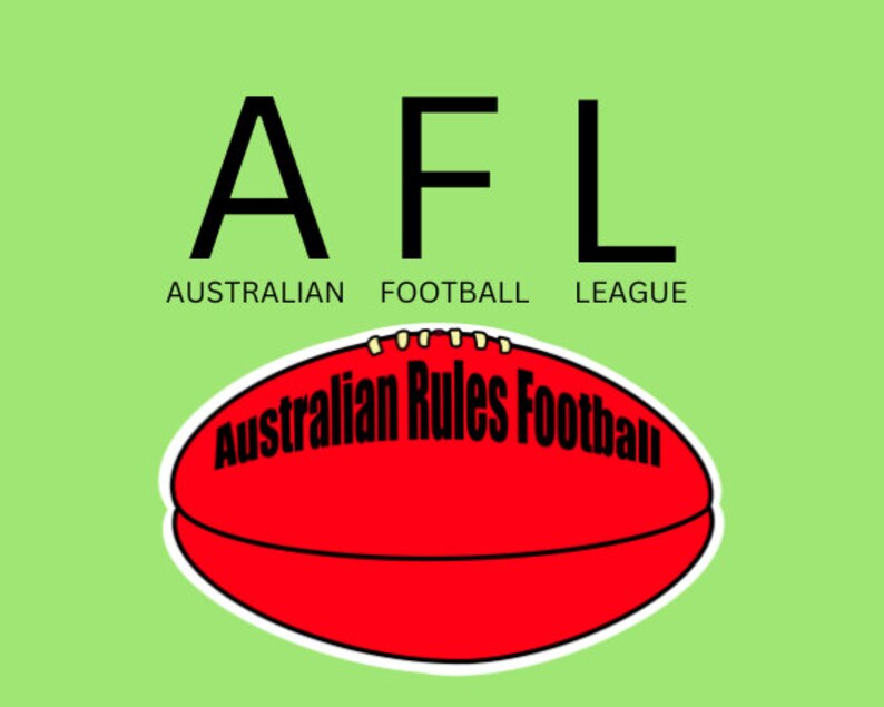 Printable Football Sticker, DIY, Australian Rules Football, AFL, Footy ...