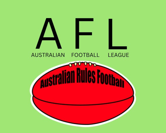 Printable Football Sticker, DIY, Australian Rules Football, AFL, Footy ...
