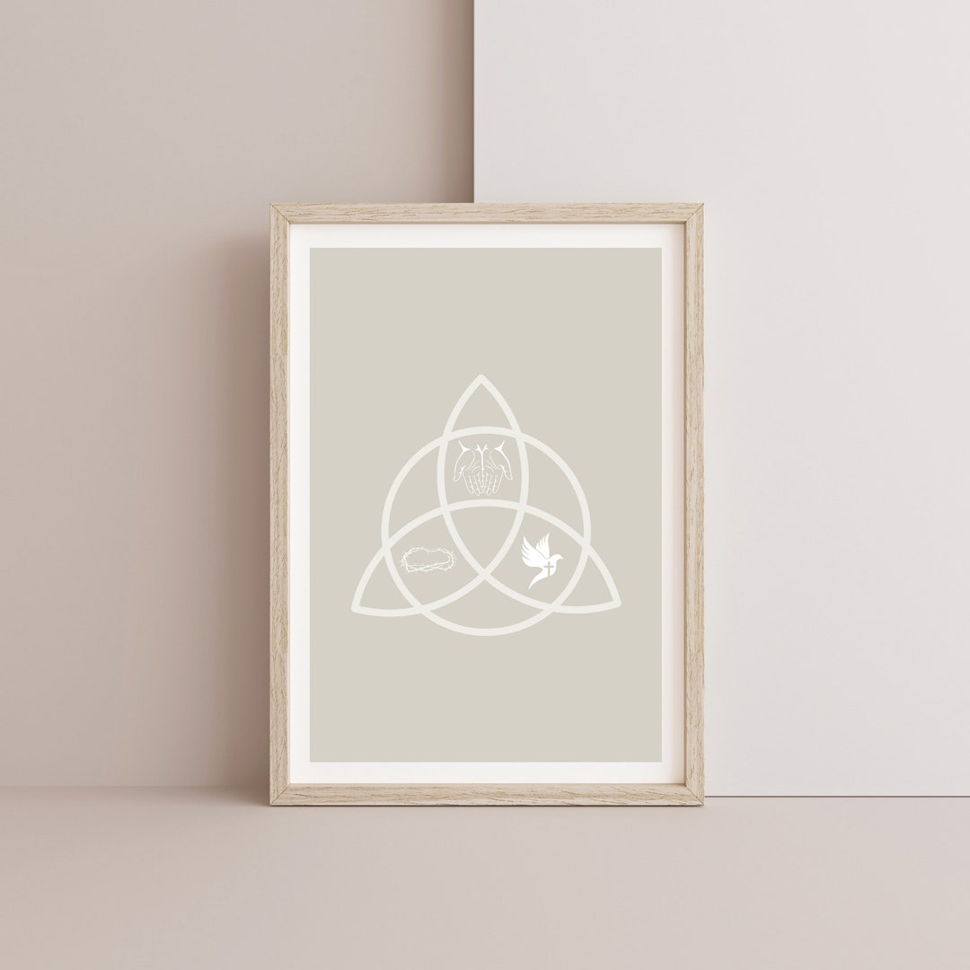 Holy Trinity Printable Wall Art, God the Father, Son, and Holy Spirit ...