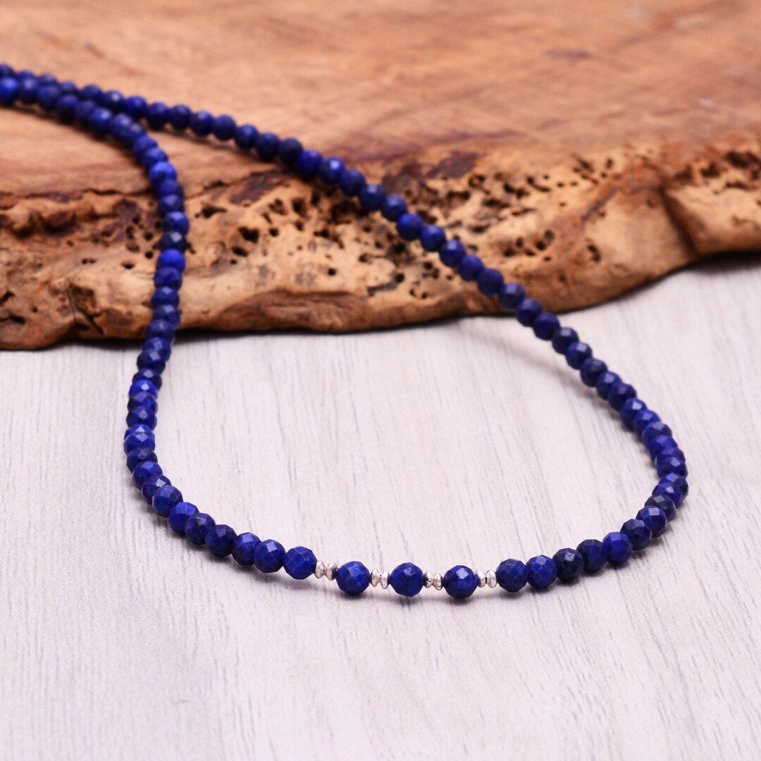 Natural Lapis Necklace Lapis Beads Jewelry Gemstone Necklace AAA ...