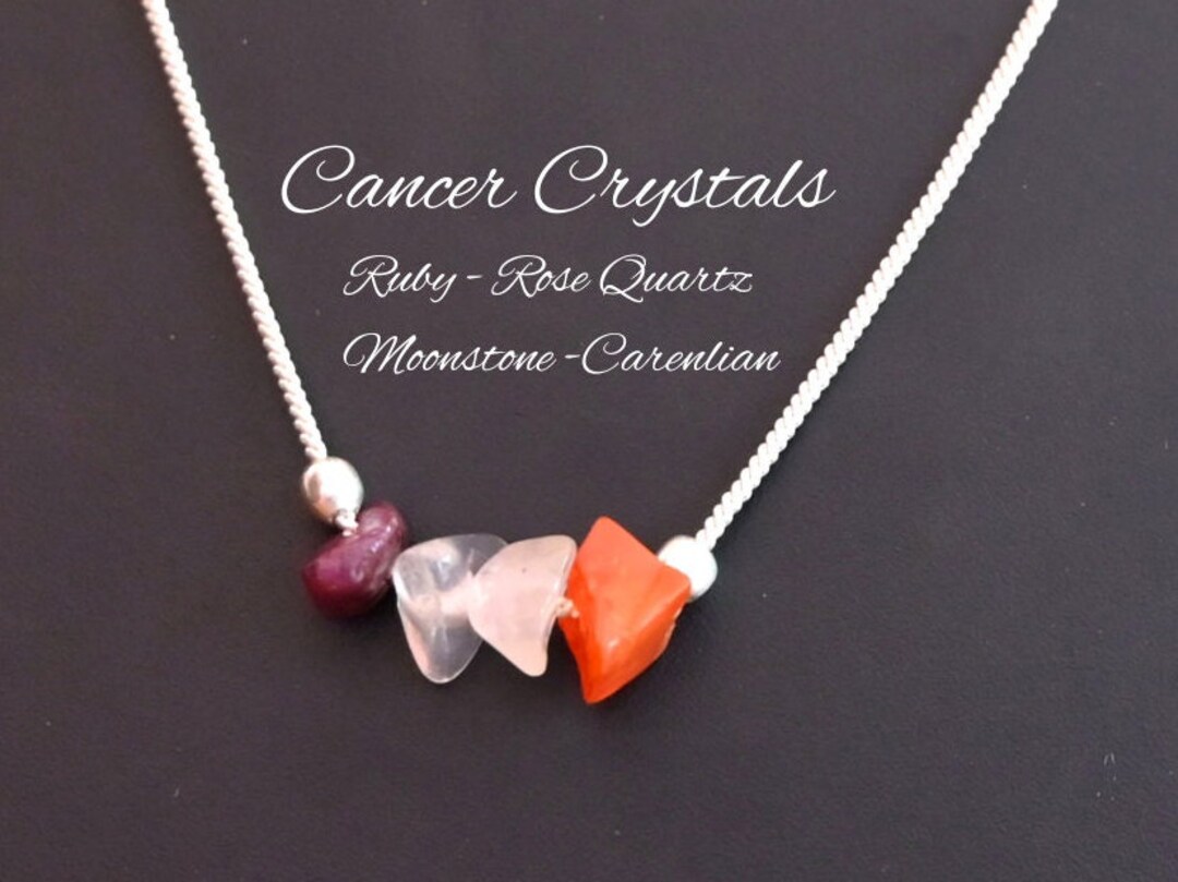 Cancer Zodiac Sign Necklace Raw Crystals Zodiac Sign Astrology Choker ...