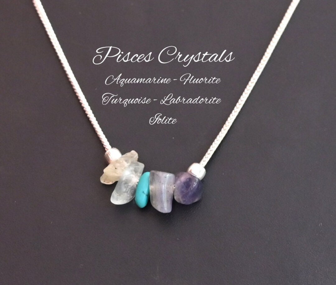 All Zodiac Necklace Raw Crystals Zodiac Sign Astrology Choker Crystal ...