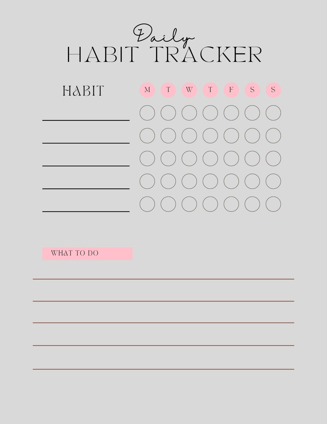 Editable Canva Weekly/daily Habit Checker Goal Tracking - Etsy