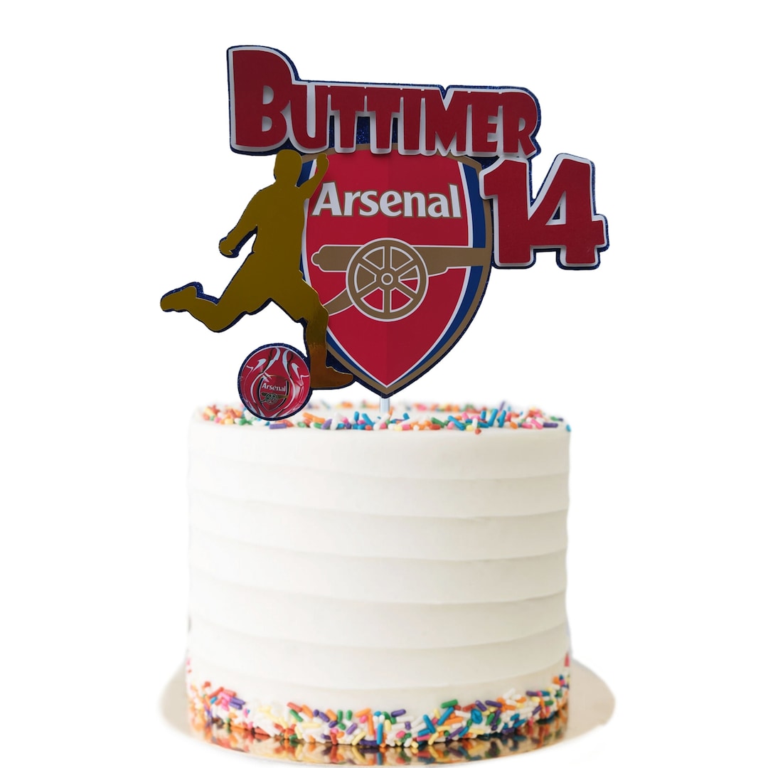 Personalised Arsenal Football Team Cake Topper Arsenal Team Topper ...