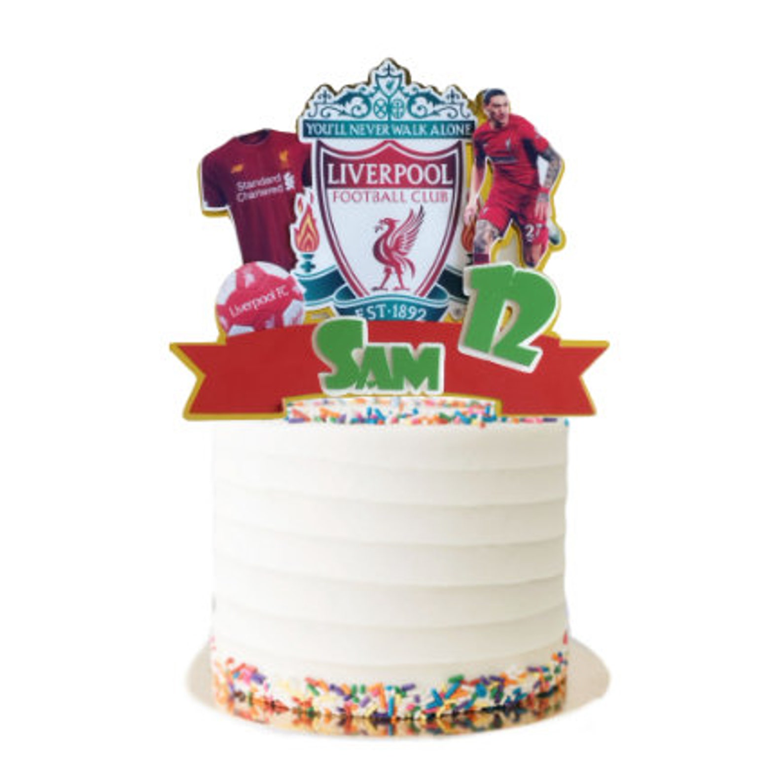 Personalised Liverpool Football Cake Topper | Football Players Virgil ...