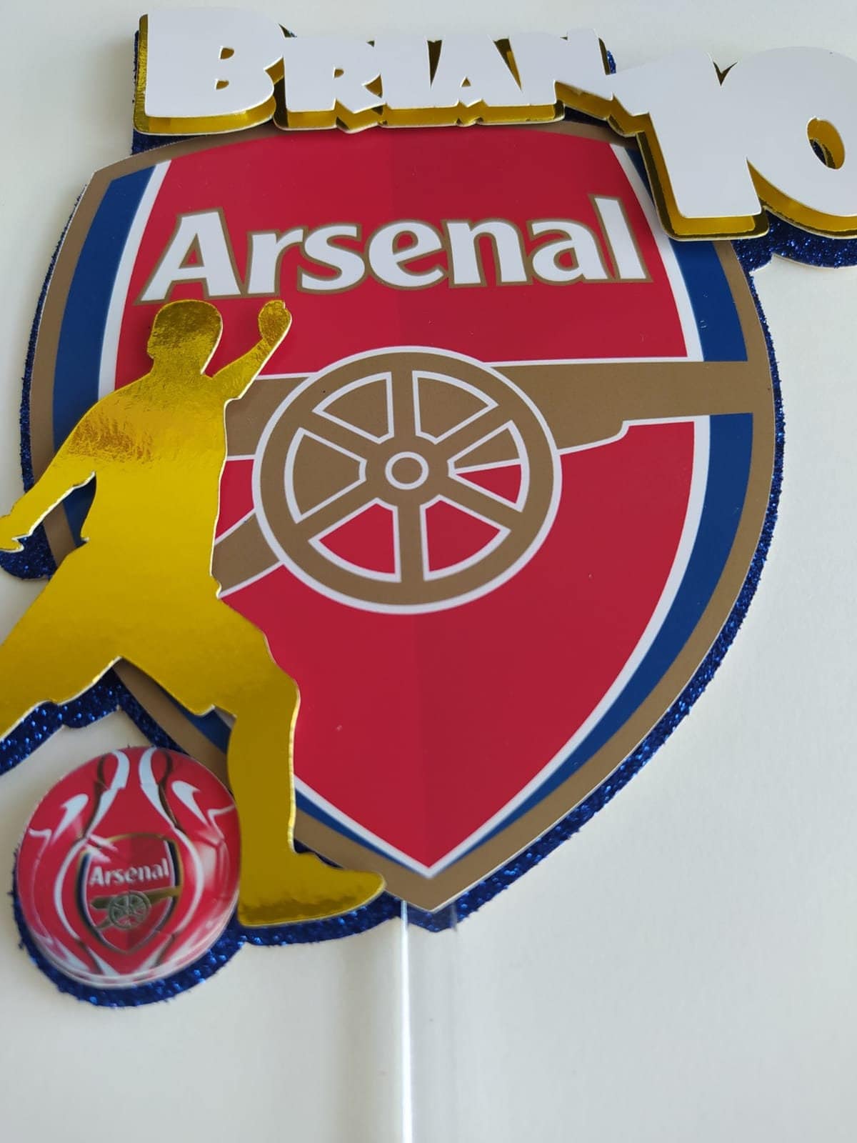 Personalised Arsenal Football Team Cake Topper Arsenal Team Topper ...