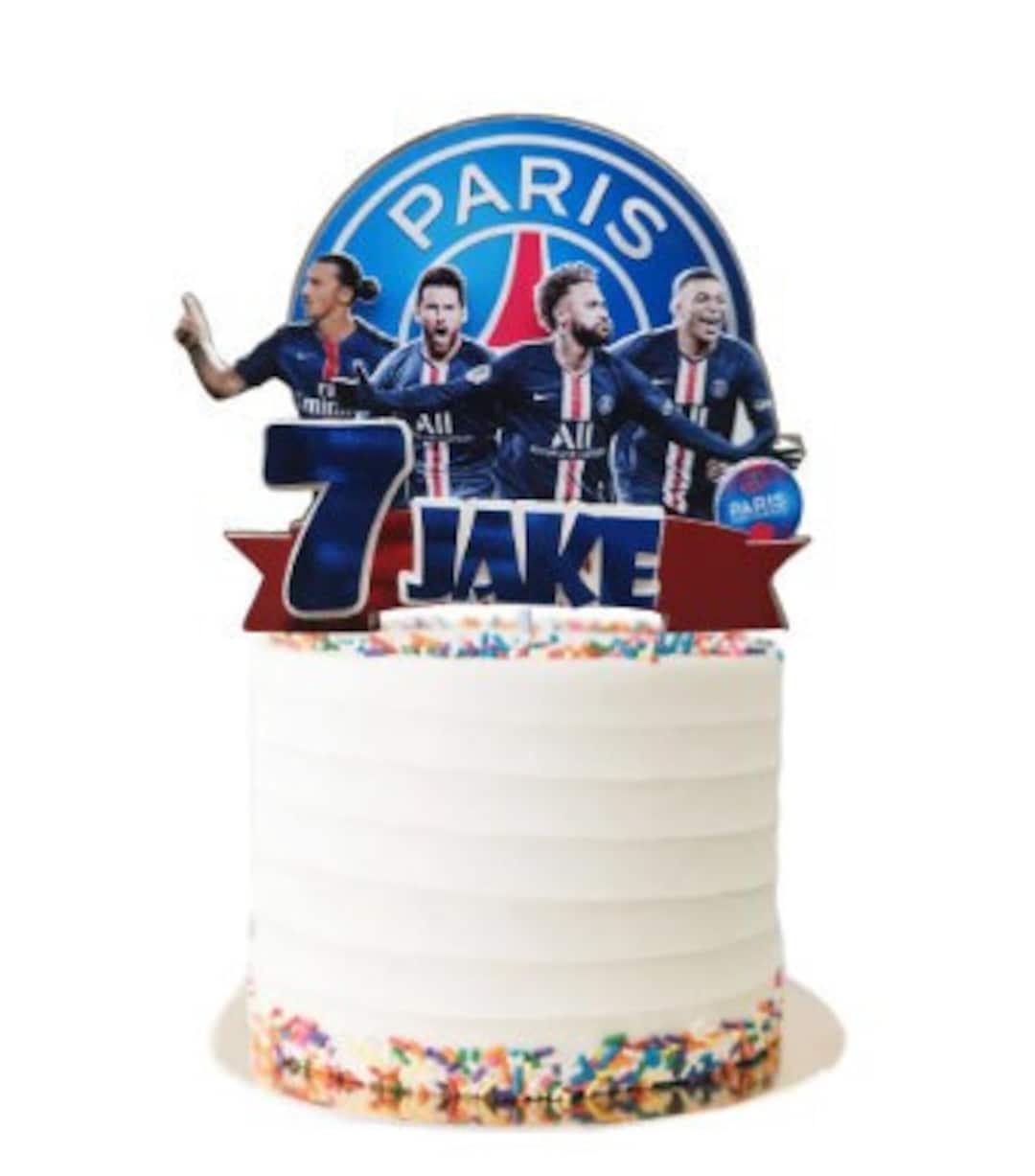 Personalised PSG Football Cake Topper | Paris Saint-germain Topper ...
