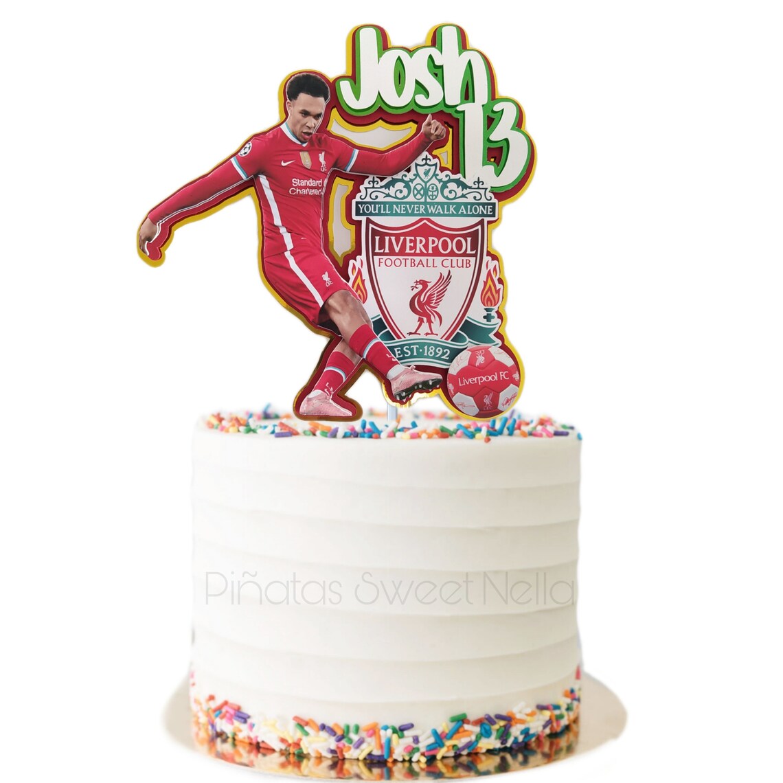 Personalised Liverpool Football Cake Topper | Liverpool Team Topper ...