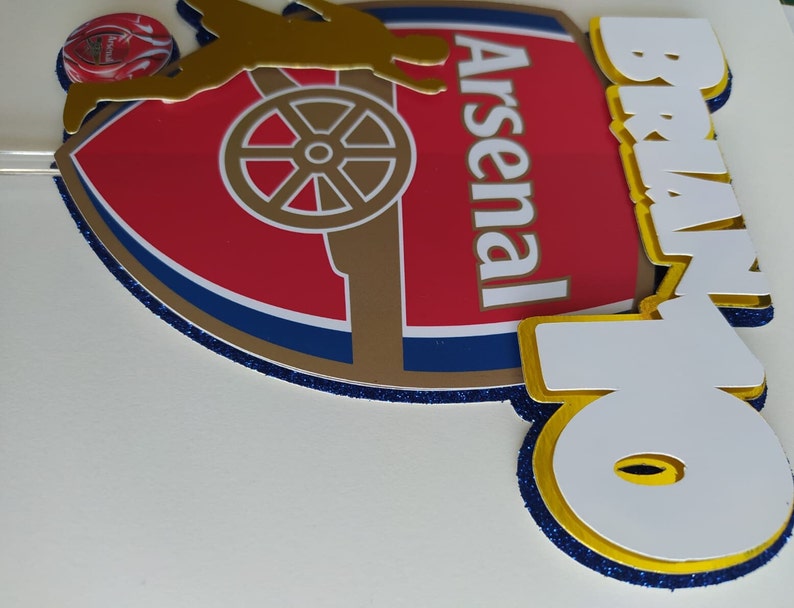 Personalised Arsenal Football Team Cake Topper Arsenal Team Topper ...