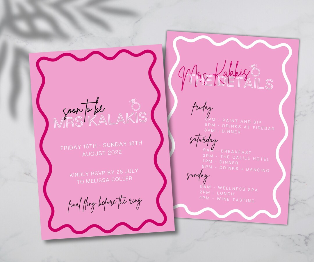 Hens Party Invitation Template Printable Digital Download - Etsy
