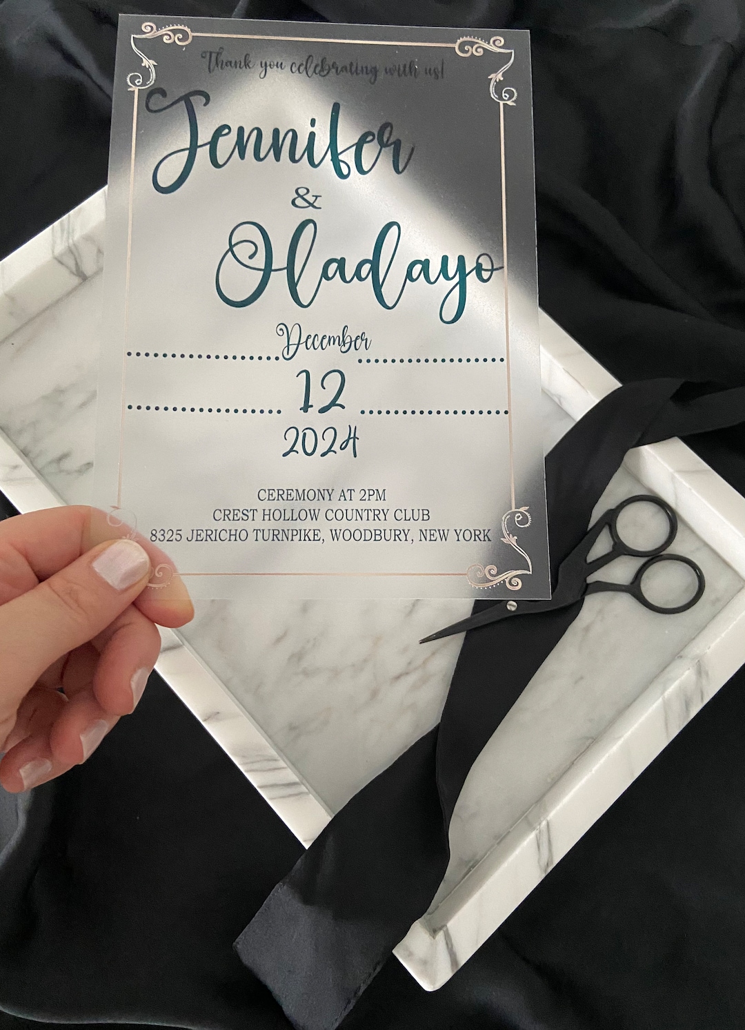 Wedding Invitation, Acrylic Invitations, Frosted Acrylic Invitation ...