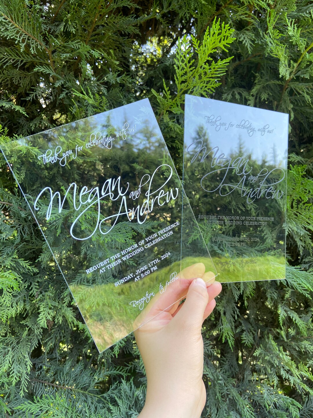 Acrylic Invitations, Wedding Invitation,wedding Gift, Bulk Wedding ...