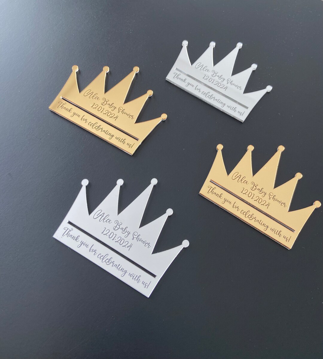 Custom Crown Magnet Favors: Baby Shower, Birthday, Wedding - Etsy