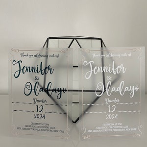 Wedding Invitation, Acrylic Invitations, Frosted Acrylic Invitation ...