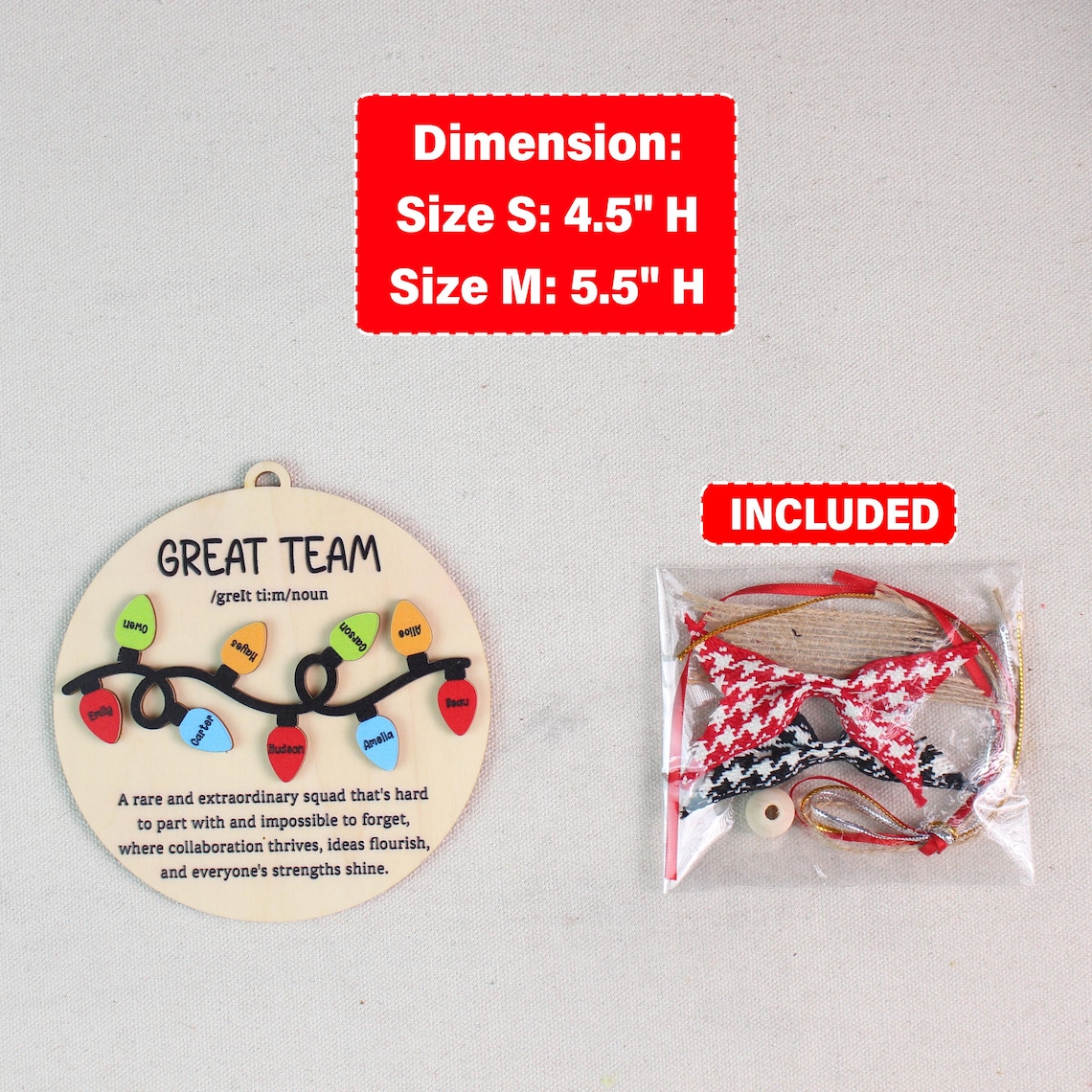 Great Team Ornament, Custom Light Bulb Coworker Christmas Gift ...