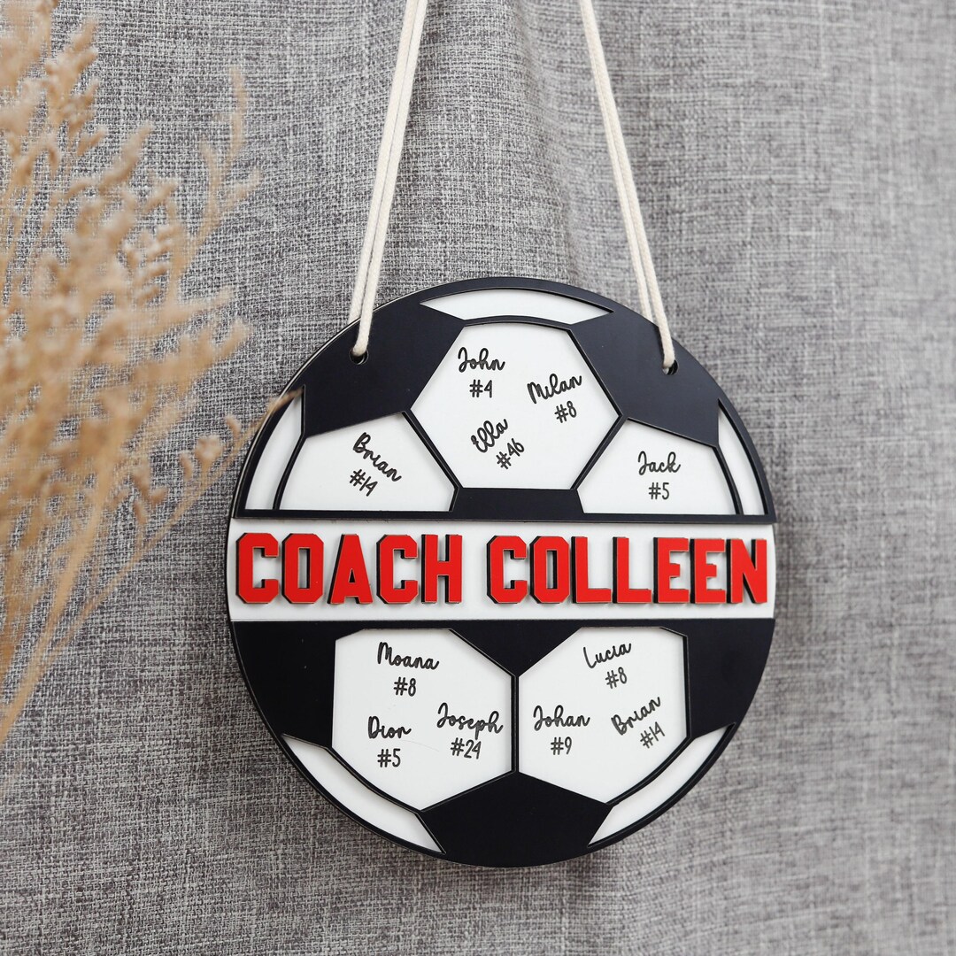 Personalized Soccer Coach Each of Season Team Wood Sign, Class of 2025 ...