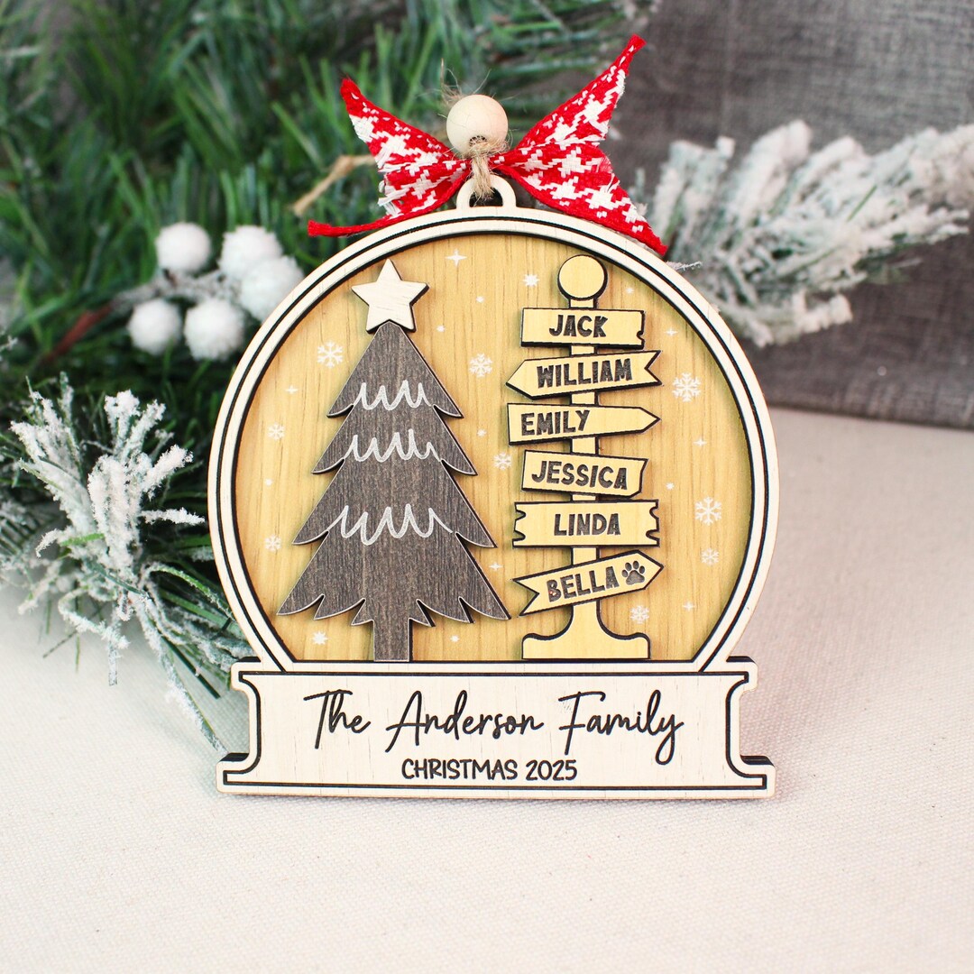 Christmas North Pole Family Keepsake, Personalized Family Member Name ...