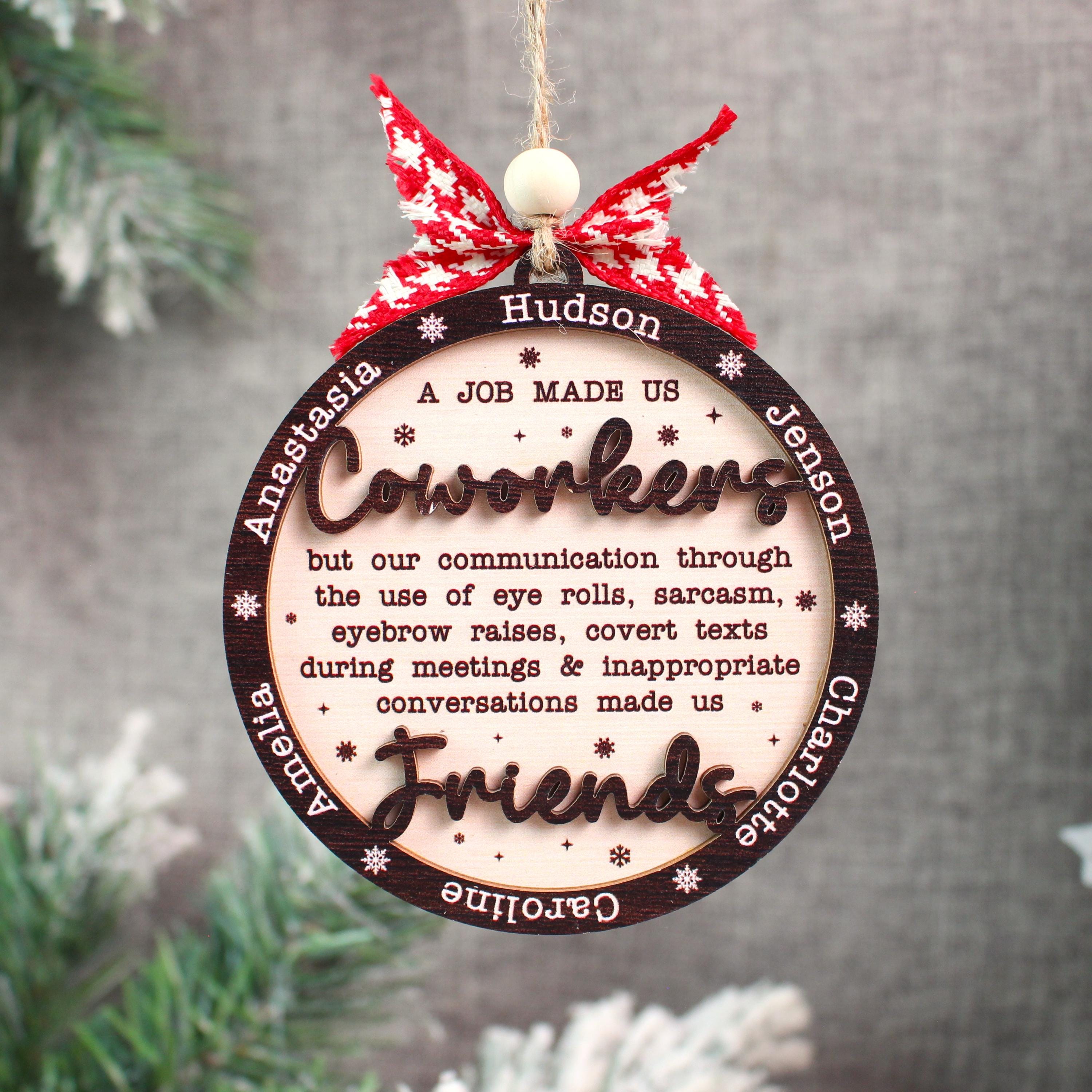 Coworker Name Ornament, Thank You Ornament, Appreciate Colleagues Gift ...