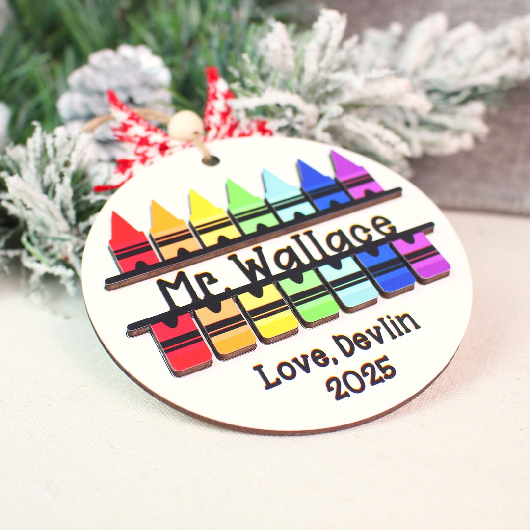 Personalized Teacher Memory Gift, Teacher Name Appreciate Ornament ...