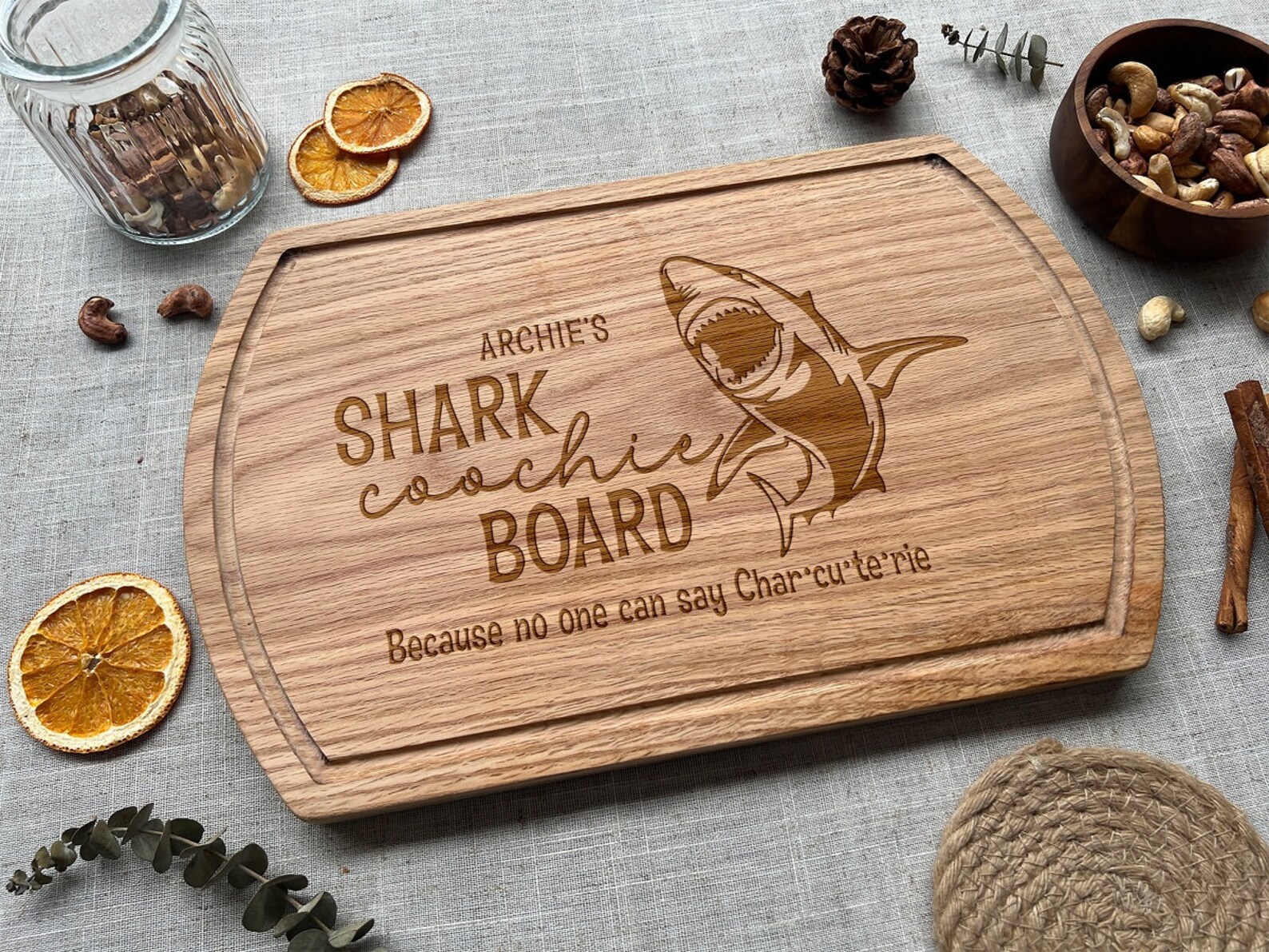 Shark Coochie Board, Personalized Shark Coochie Board, Funny Shark ...
