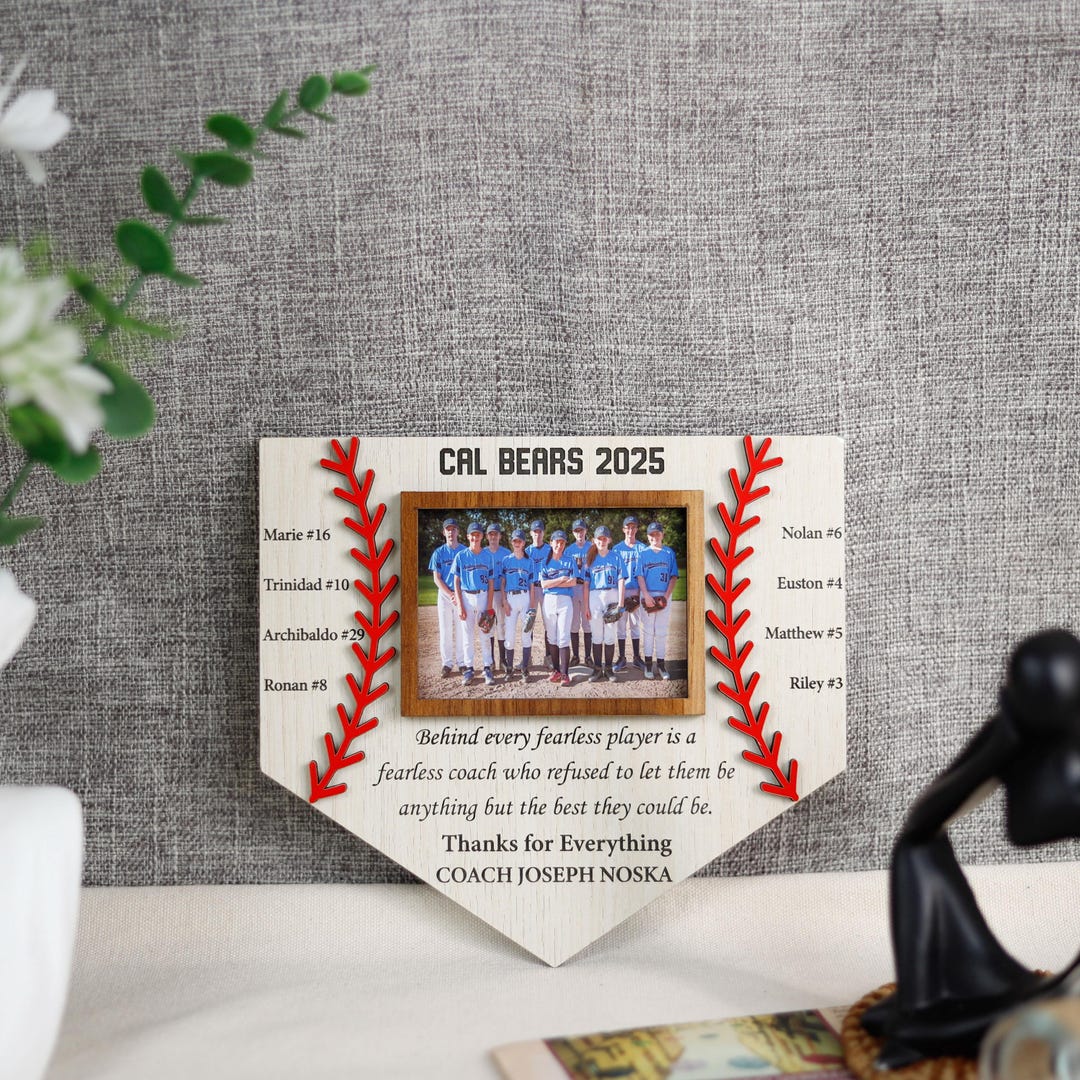 Personalized Baseball Team Picture Frame, Baseball Senior Photo Display ...