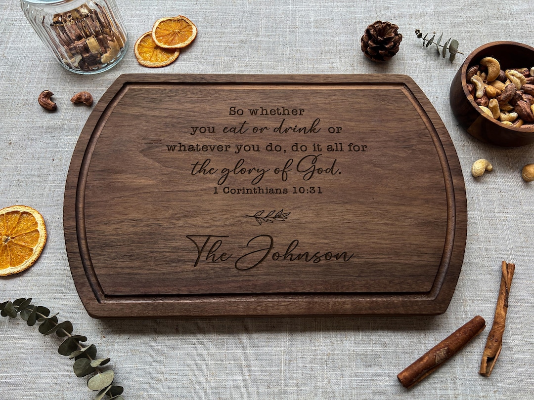 Bible Verse Cutting Board, Hostess Gift, Friend Charcuterie Board ...