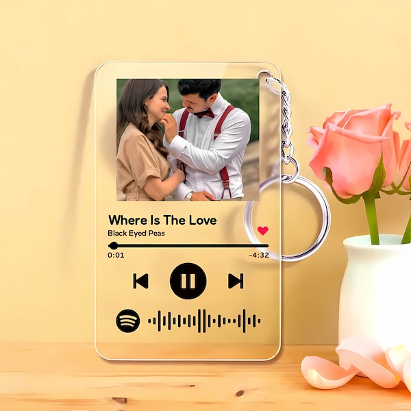Spotify Song Keychain - Etsy