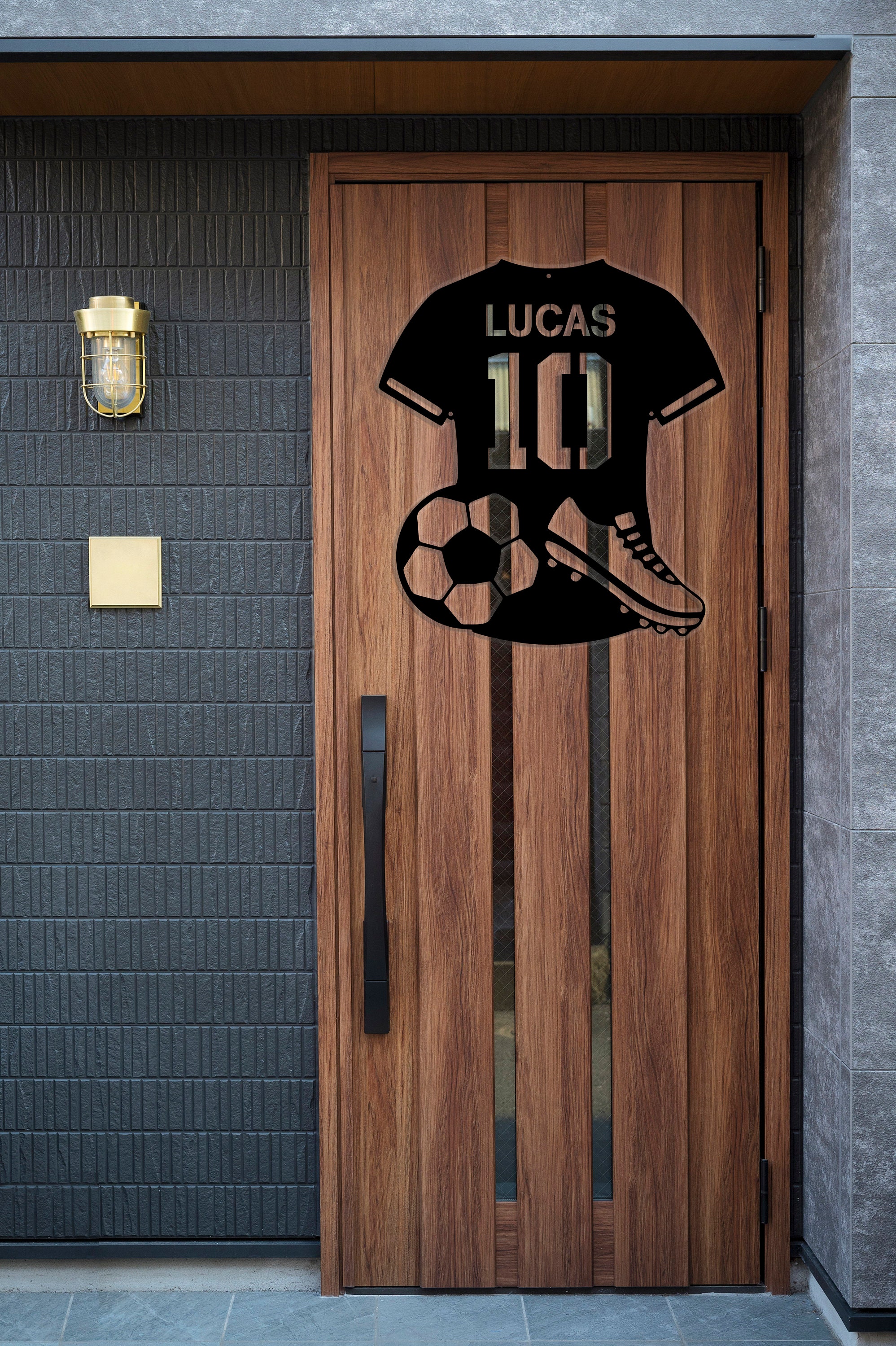 Letrero de metal de fútbol de fútbol personalizado arte de - Etsy España