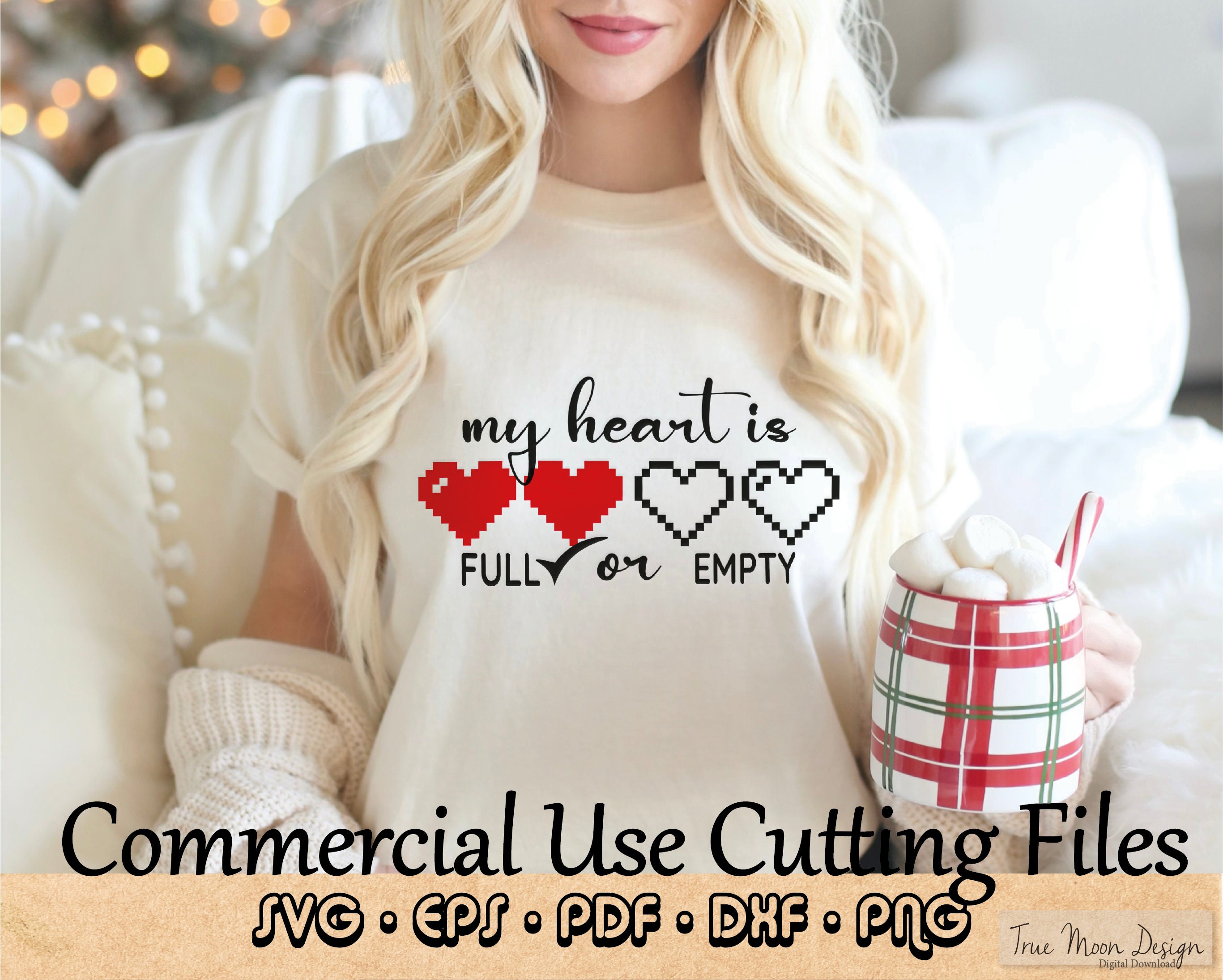 Hearts Svg Cricut Cut Files Silhouette and Line Art T - Etsy