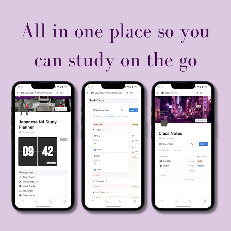 Ultimate Japanese N4 Study Planner (try/sou Matome) Notion Template - Etsy