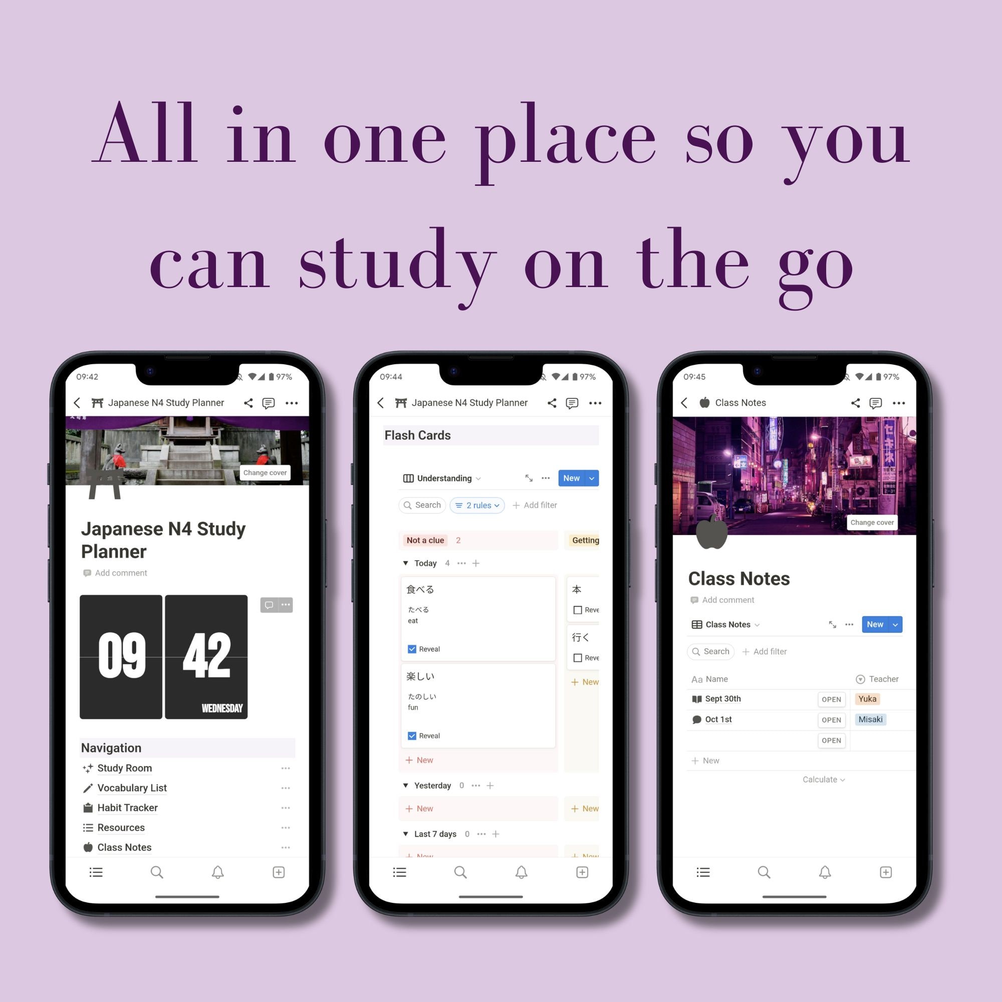 Ultimate Japanese N4 Study Planner (try/sou Matome) Notion Template - Etsy