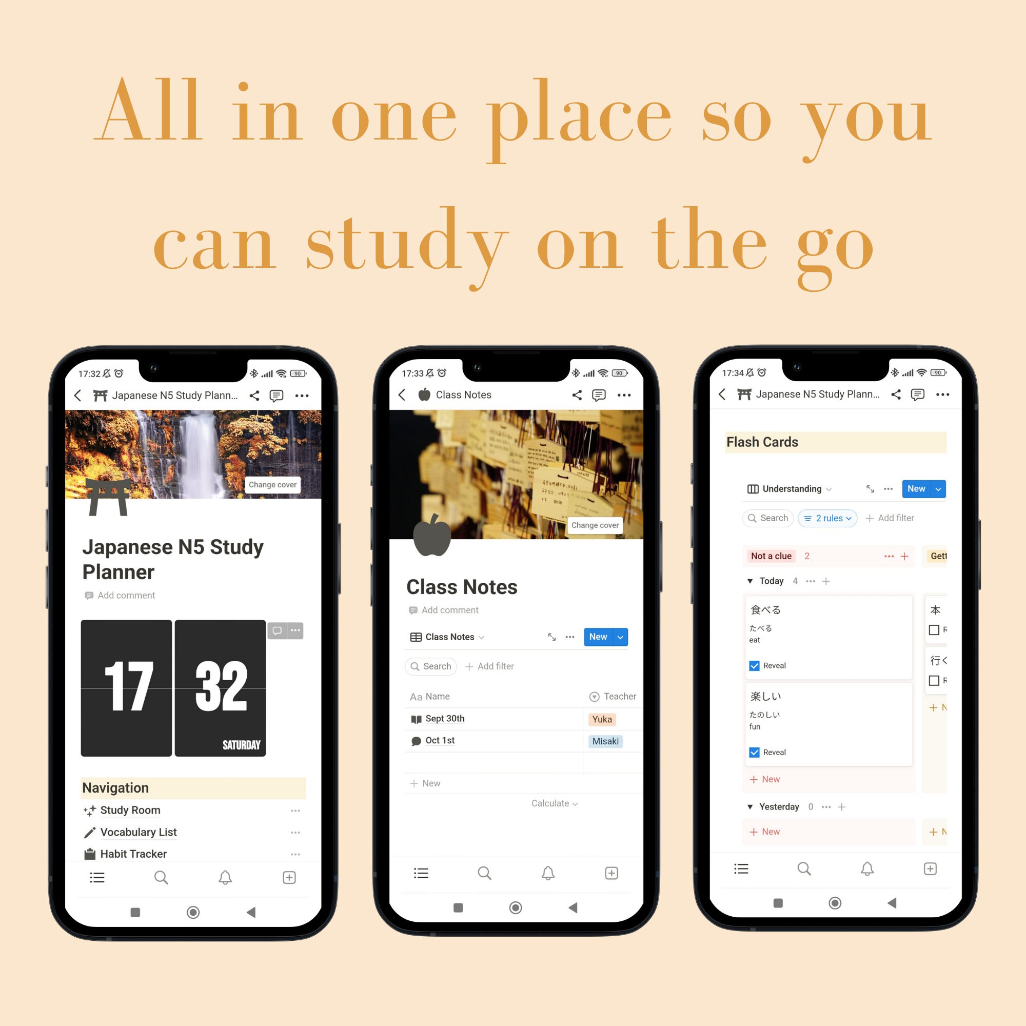 Ultimate Japanese N5 Study Planner (try/sou Matome) Notion Template - Etsy