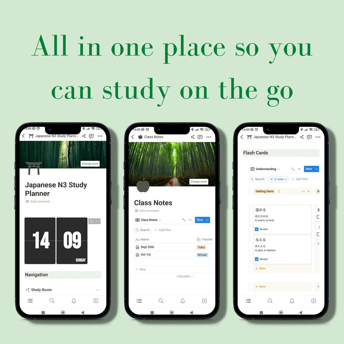 Ultimate Japanese N3 Study Planner (try/sou Matome) Notion Template - Etsy