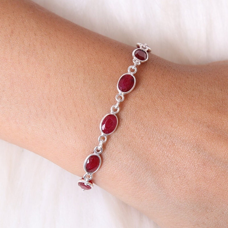 Ruby Bracelet - Etsy