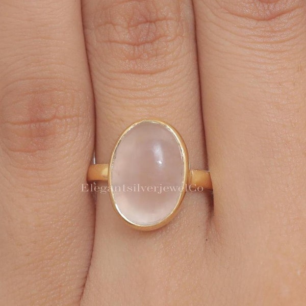 Rose Quartz Girls Ring - Etsy UK