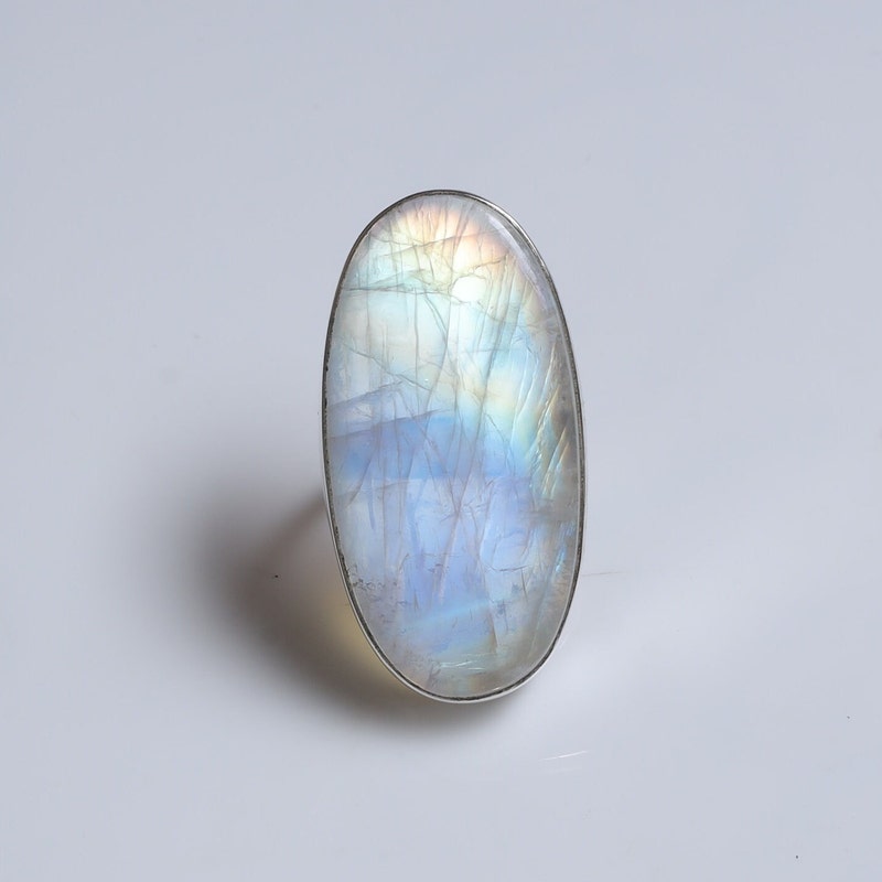 Large Moonstone Ring - Etsy