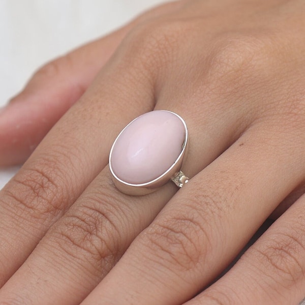 Pink Opal Ring - Etsy