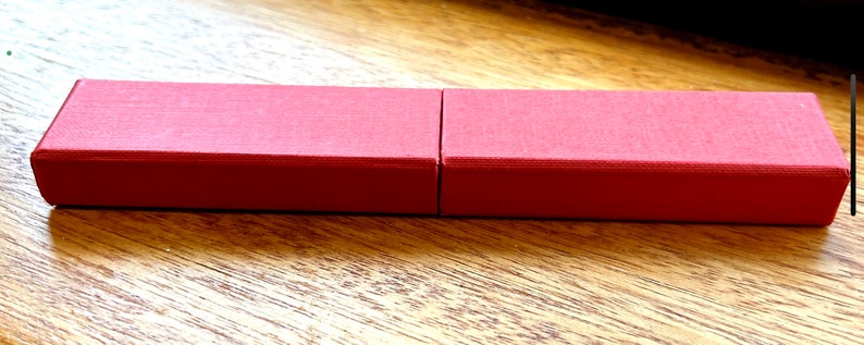 Red Textured Paper Traditionally Made Straight Razor Box, Fits 5/8” & 6 ...