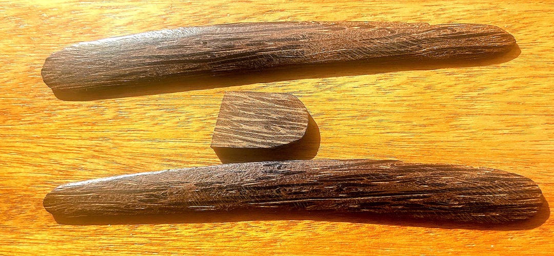 Authentic Black Palmwood Razor Scales (handles) for Renovating Straight ...